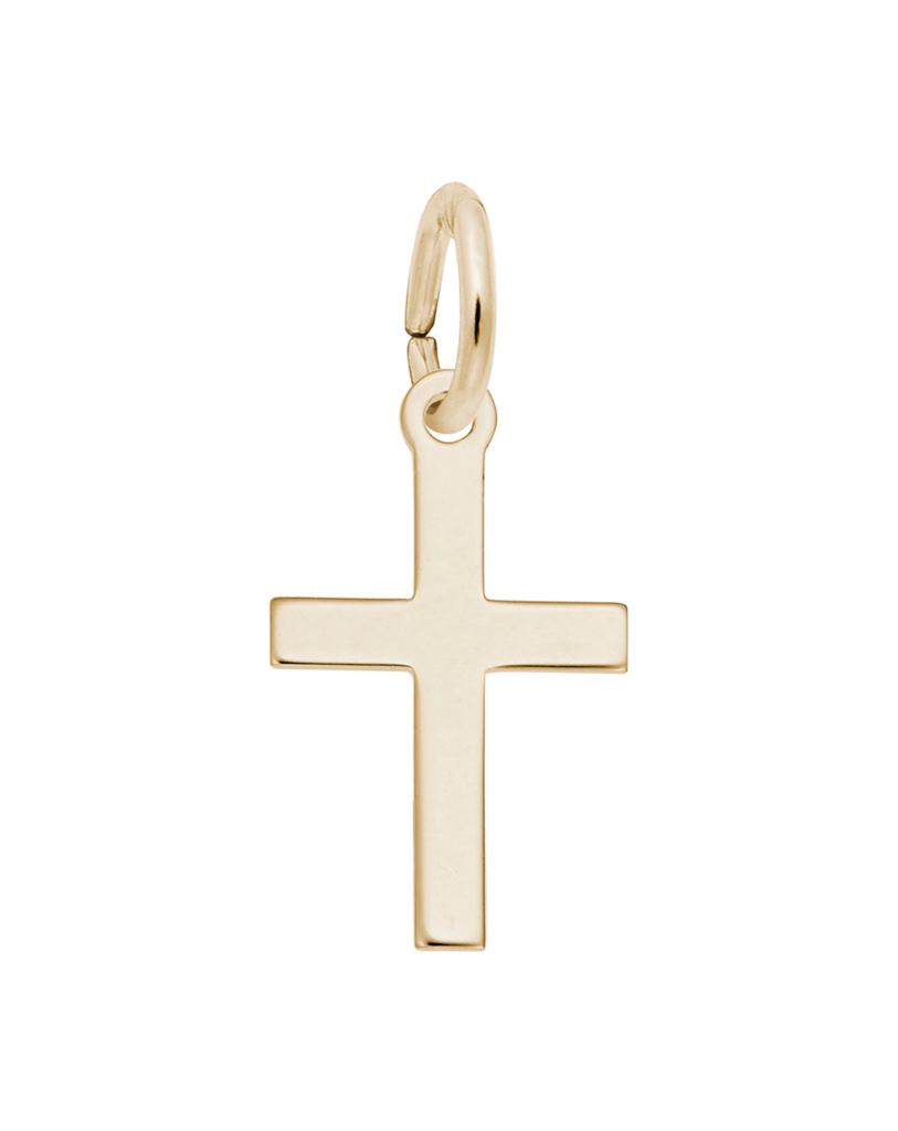Small Plain Cross Charm | nazariandiamonds